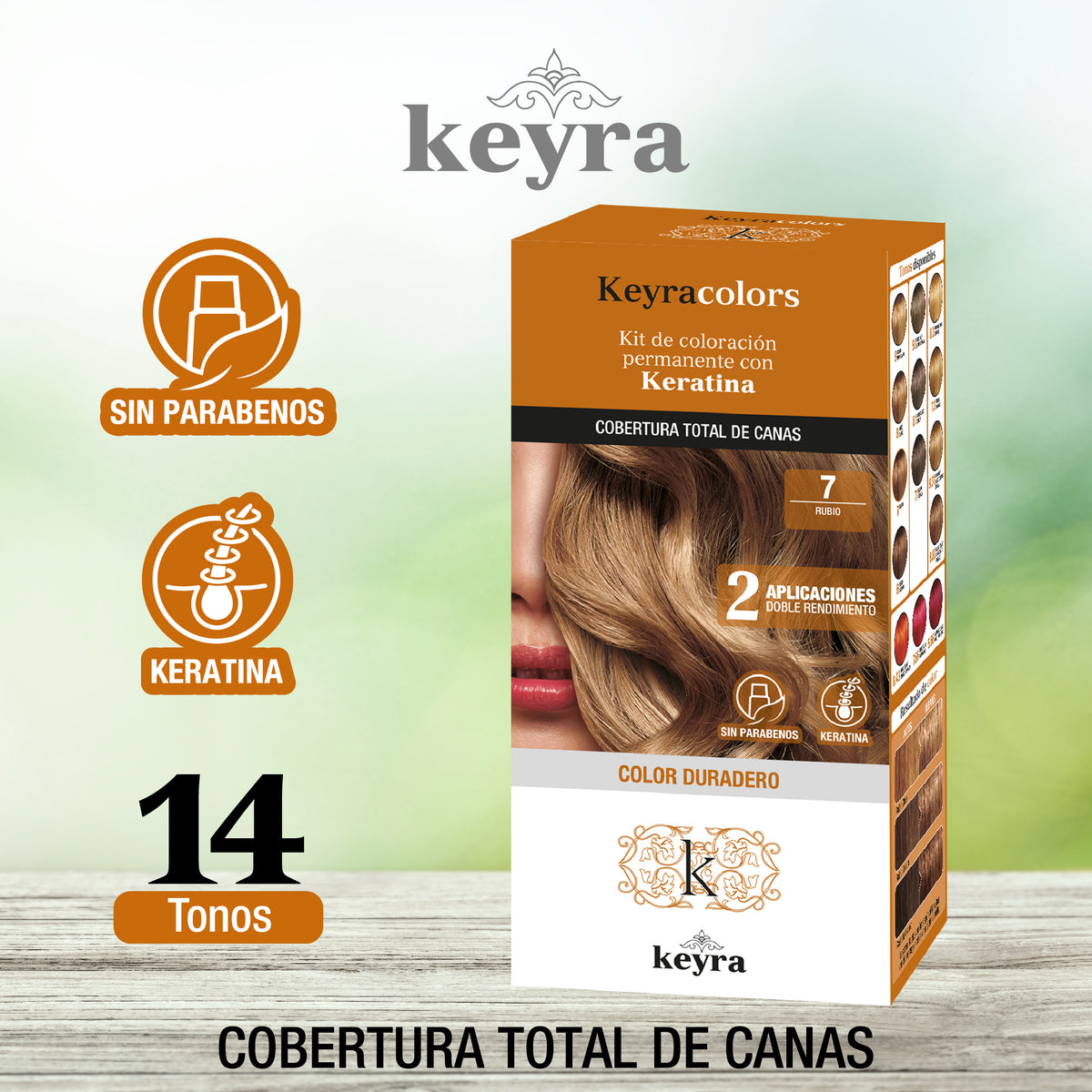Tinte Cabello Keyra Kit 7 RUBIO – Cobyco